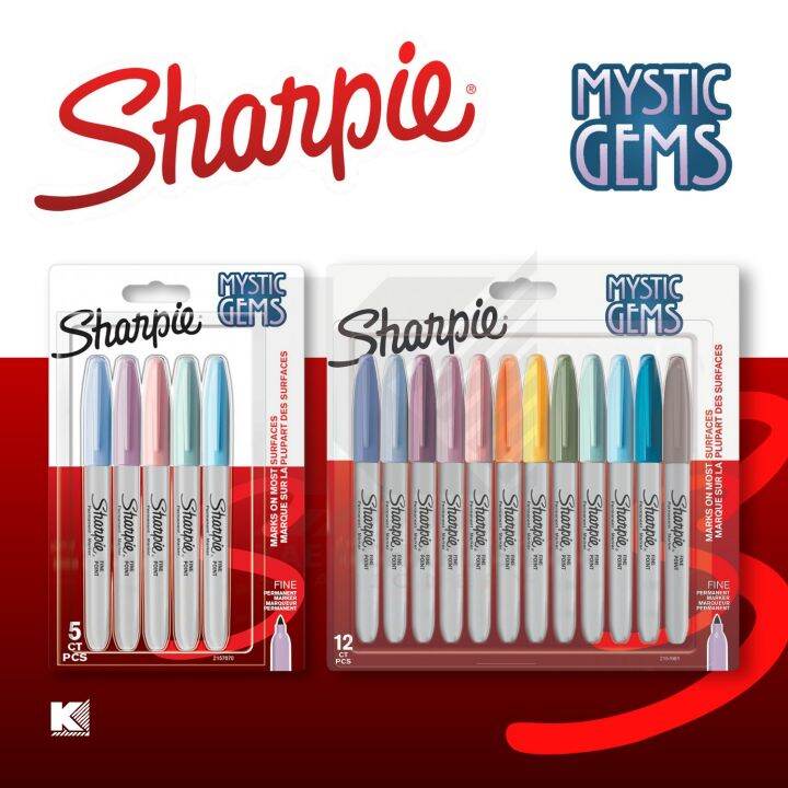 Sharpie Permanent Markers, Mystic Gem Special Edition, Fine Point ...
