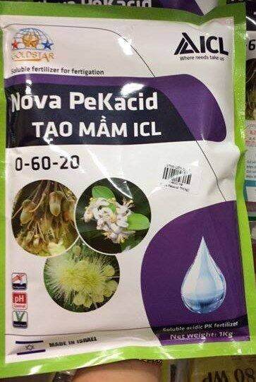 Phân bón- Tạo mầm hoa- 0-60-20- Nova Pekacid- Bịch 1kg- Nhập khẩu ...