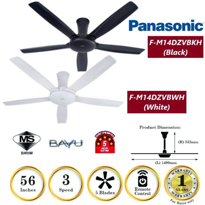 100% ORIGINAL + READY STOCK PANASONIC F-M14DZ 56" (140cm) BAYU 5 Blade ...