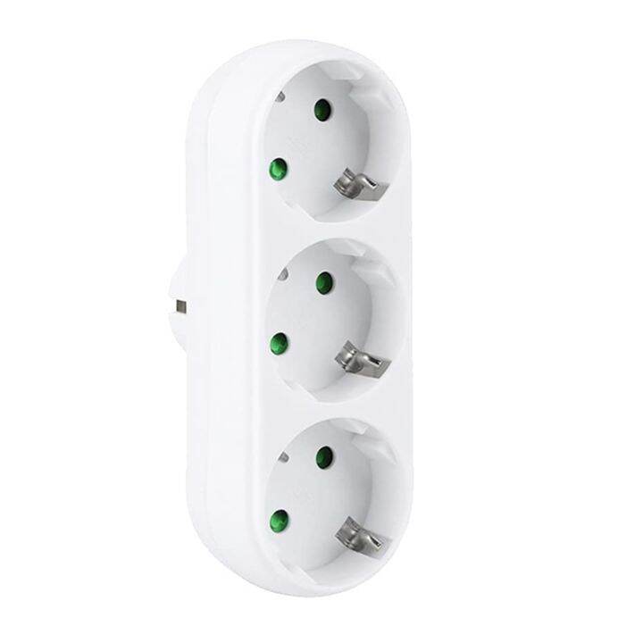 3-Way Socket Adapter Wall Plate Socket 3-In-1 AC Multiple Socket 250V ...