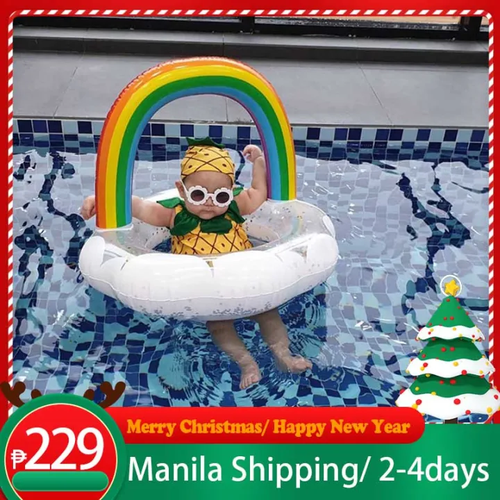 【COD】salbabida floater for kids rain bow baby floater swim ring for ...