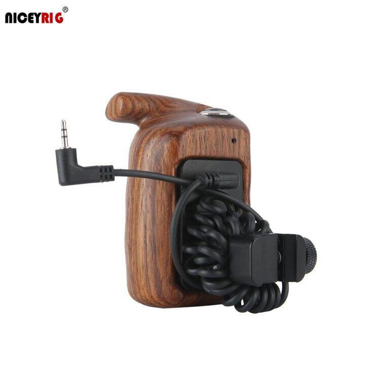 Niceyrig Left Side Wooden Handle Grip With Video Record Start/Stop ...