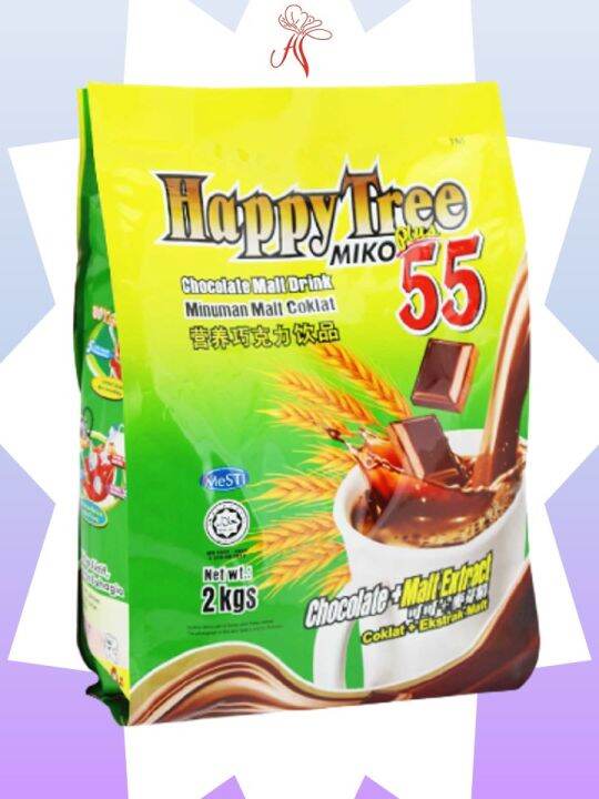 Happy Tree Chocolate Malt Powder 2kg |Minuman Malta Coklat/Serbuk Air ...