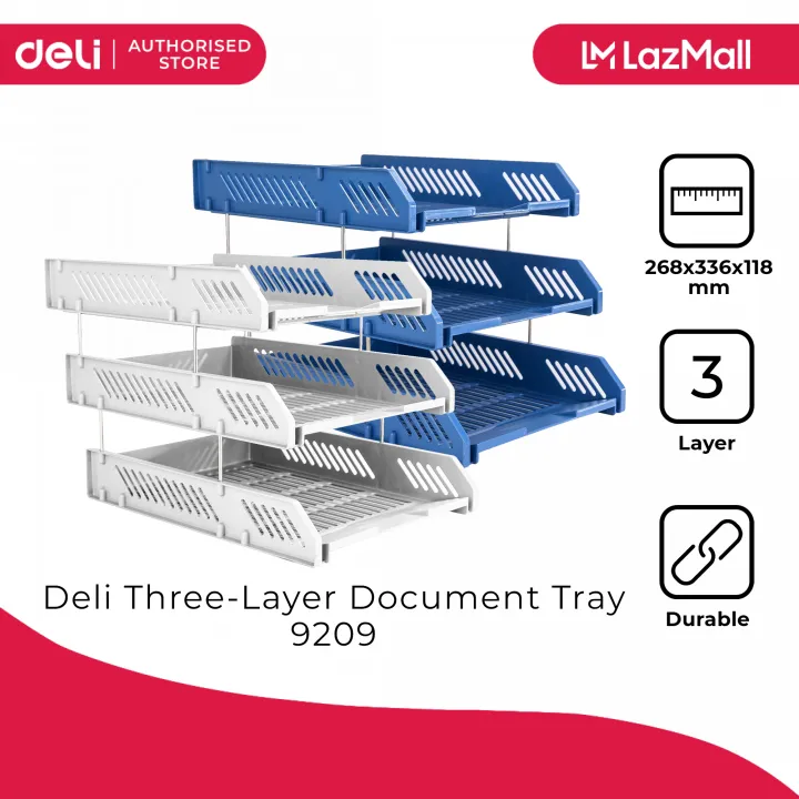 Deli File Organizer- Three Layer Document Tray 9209 [75219209] | Lazada PH