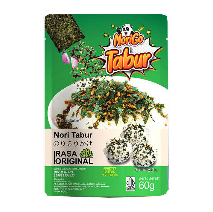 Nori Tabur Rumput Laut Panggang Original 60gr - Java Norigo Nori Tabur ...