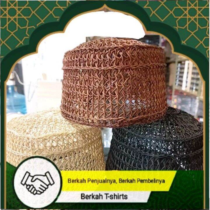 Peci Rotan Kalimantan / Peci Rotan / Peci Akar Rotan /Kopiah / songko ...