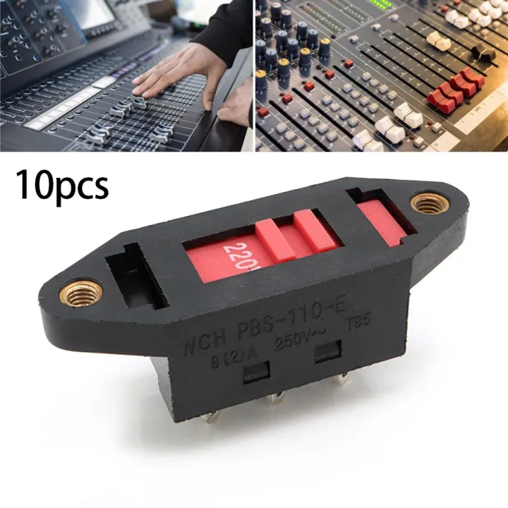 AKZDXE 10PCS Professional Vertical PBS-110-E 6 Pin Power Switch Slide ...