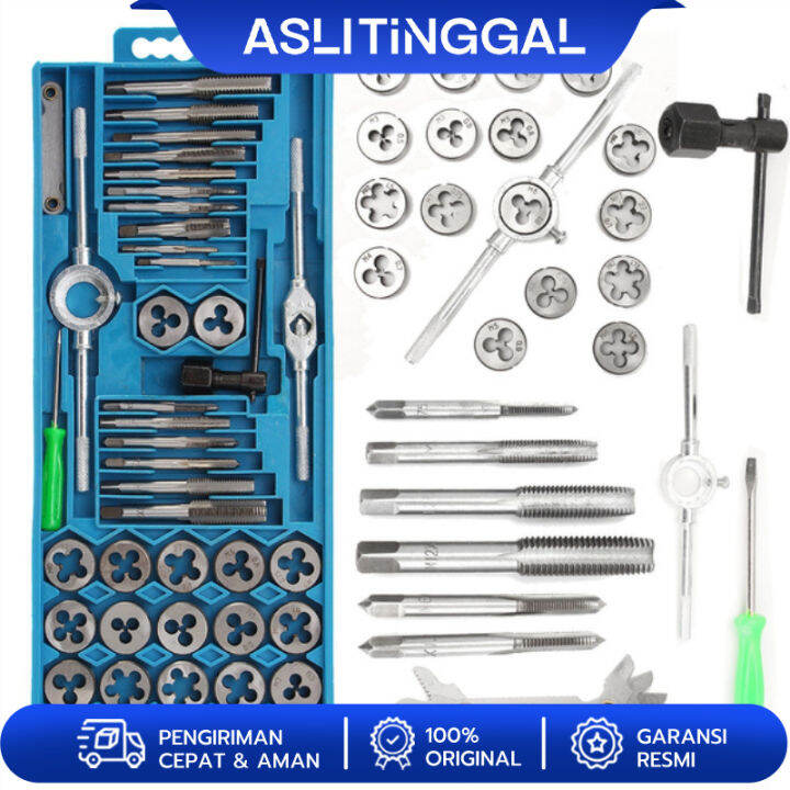 Hand Tap and Die 8/12/20 Pcs Set Alat Snai Dan Tap Ulir Dart Mur Baut M3-M12 - Tap and Die Set ...
