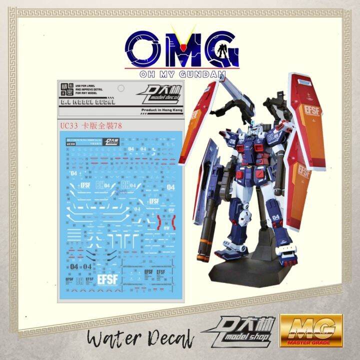 Dalin Water Decal UC33 MG Full Armor Gundam Ver. Ka Gundam Thunderbolt ...