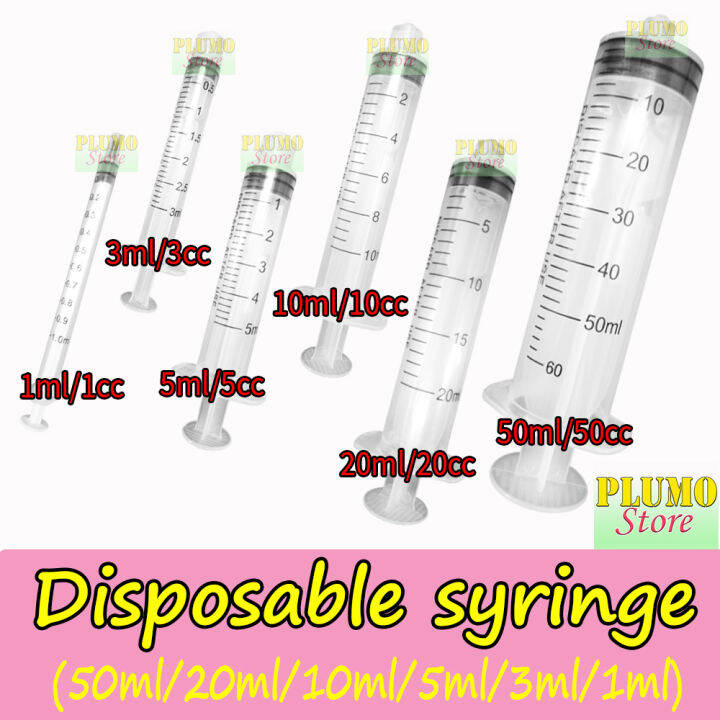 Disposable Syringe (1ml/3ml/5ml/10ml/20ml/50ml)per piece | Lazada PH