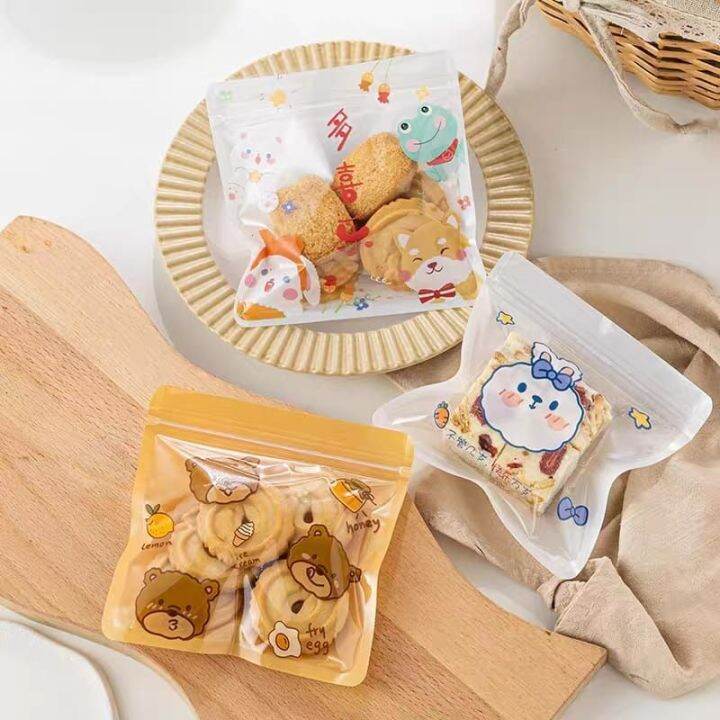 ZIPLOCK BAG COOKIES LUCU ZIPPER BAG MAKANAN IMUT KAWAII 13X13 | Lazada ...