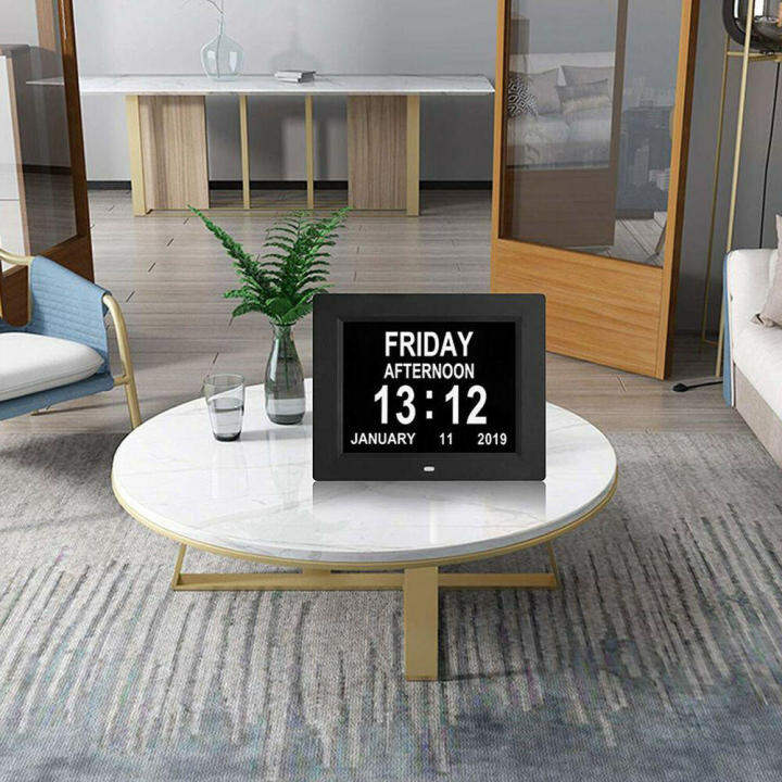 Digital Calendar Alarm Wall Mounted Day Clock With 8inch Screen Display ...