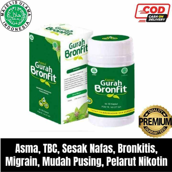 GURAH BRONFIT (50 KAPSUL) OBAT HERBAL SESAK NAFAS, TBC, ASMA, BATUK ...