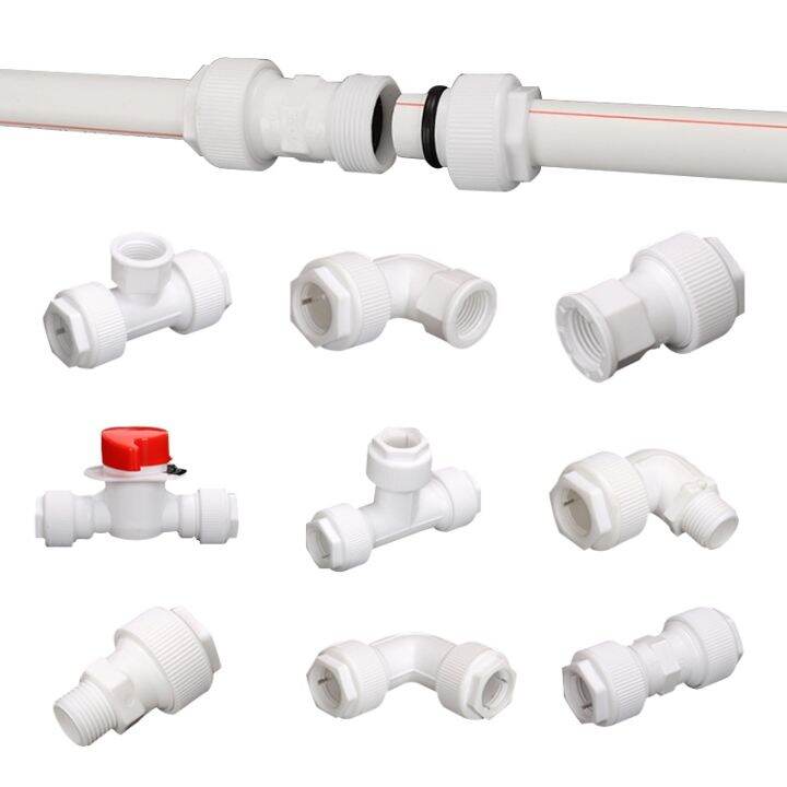 20PPR Free Hot Melt 4 Point PVC Fast Union Elbow Tee Direct POM Direct for PE Tap Hose Pipe ...