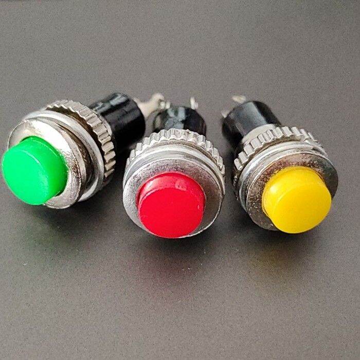 Tombol Push Button Switch Saklar Tekan Push ON Reset Momentary Kecil ...