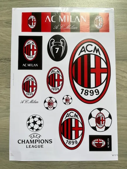 Sticker AC Milan - เอซีมิลาน - สติ๊กเกอร์ - 12 pieces - 12 ชิ้น ...