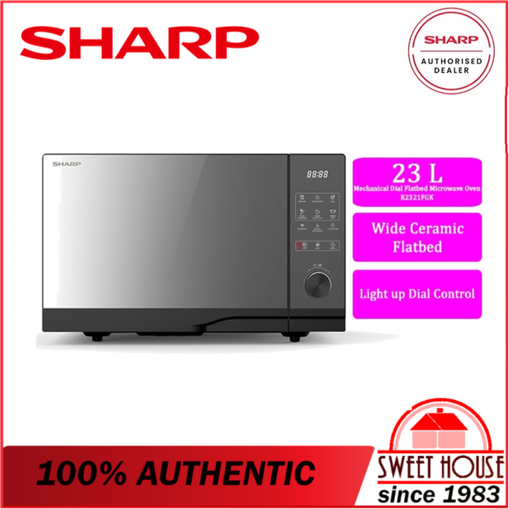 Sharp Mechanical Dial Flatbed Microwave Oven (23L) R2321FGK | Lazada