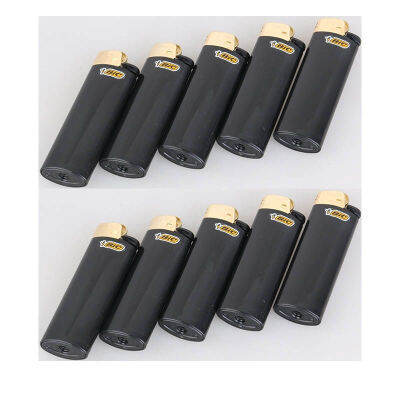 Genuine French BIC lighter BIC J6 disposable large black gold flint ...