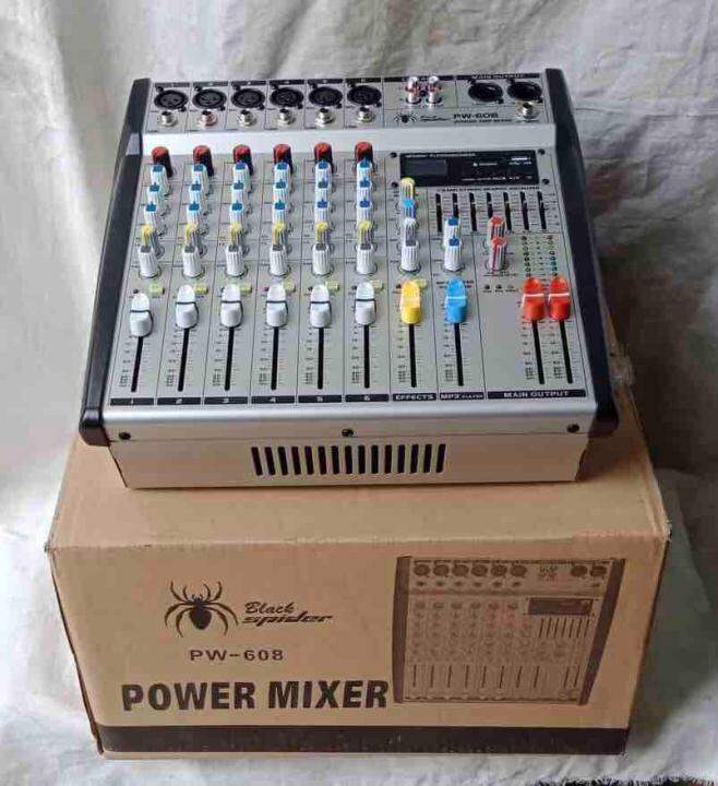 Black Spider PW-608 Powered Mixer | Lazada PH
