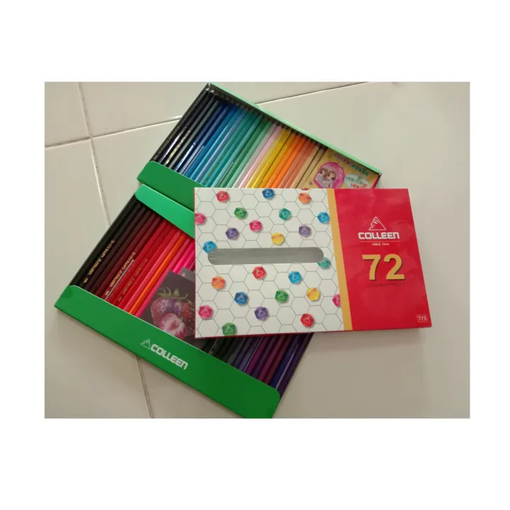 Colleen สีไม้คอลลีน 72สี 72ด้าม สีสวยสด กล่องมี 2ชั้น Colleen 72 color ...