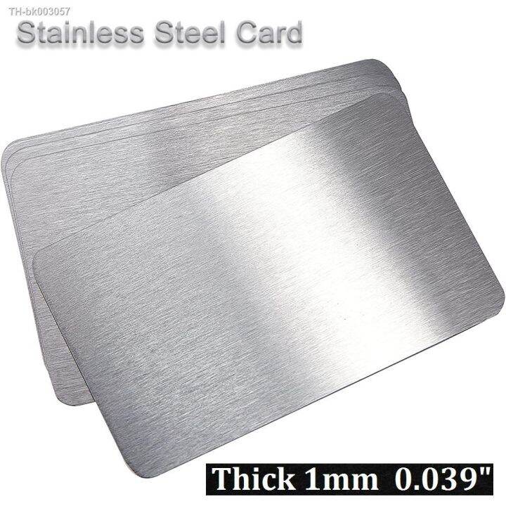 5/10Pcs 1mm Thick Stainless Steel Blank Metal Business Cards Laser ...