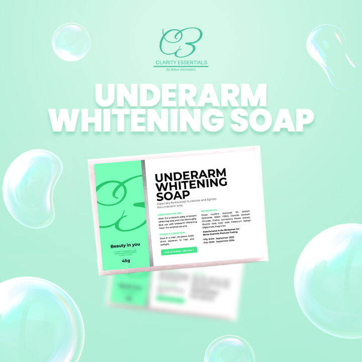UNDERARM WHITENING SOAP - 45g - ANTI PERSPIRANT AND WHITENING | Clarity ...