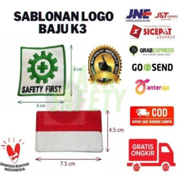 Logo Safety K3 dan Bendera Merah Putih | Lazada Indonesia