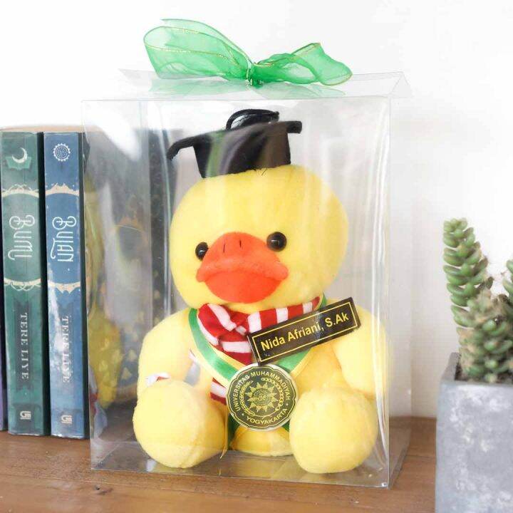 Kado Wisuda Boneka Duck Small Syal dengan Box Mika | Lazada Indonesia