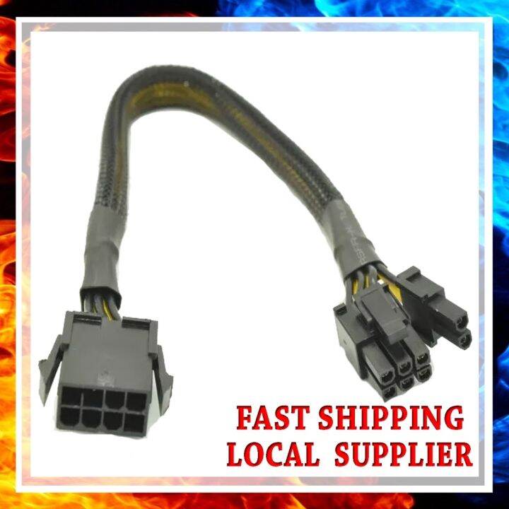 (Heavy Duty - 16awg) 8 Pin Female to 6 2 Male Psu Extension Pcie Cable ...