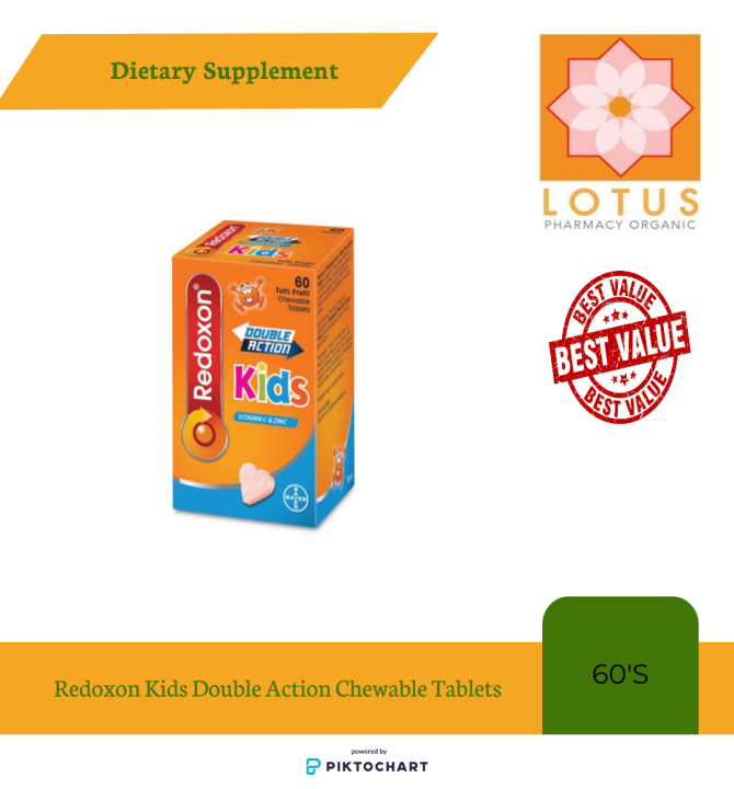 Redoxon Kids Double Action Chewable Tablets 60s | Lazada