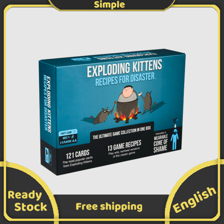 สูตรอาหาร Exploding Kittens สำหรับเกมกระดานทำลายเอกสารเกมกระดานสำหรับ ...