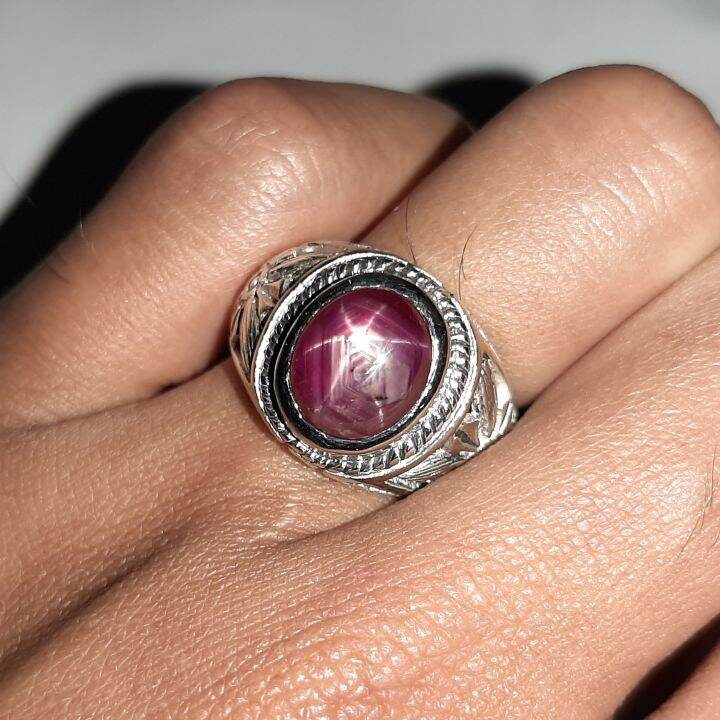 Batu cincin ruby star natural rubi star | Lazada Indonesia