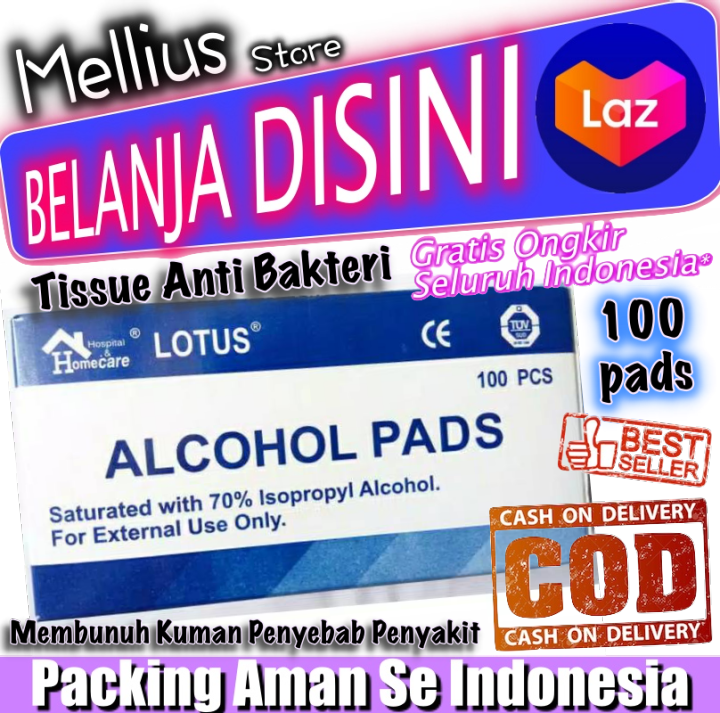 Alcohol Swabs Merk Lotus Isi 100pcs / Alkohol Pads Pad Box Tissue ...