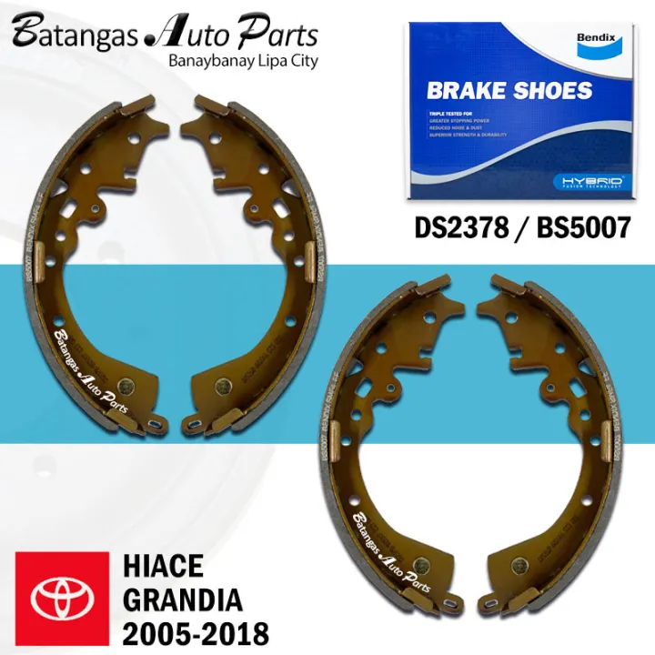 BENDIX BRAKE SHOE TOYOTA HIACE 2005-2018 1SET 4PCS 2378 | Lazada PH