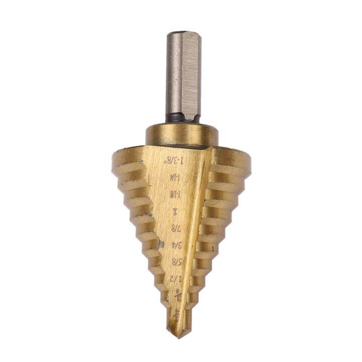 Step Drill Cone Drill Bits, High Speed Steel 10 Steps 1/4 to 1-3/8 inch ...