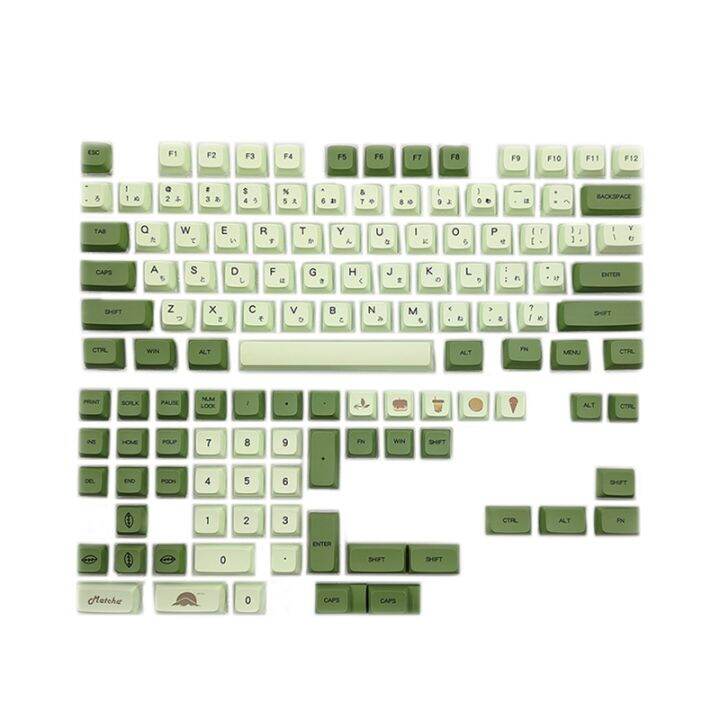 Matcha Keycaps 125 Keys PBT XDA Keycaps Dye Sublimation Fit for RK61 ...
