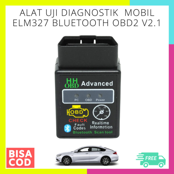 ALAT DIAGNOSTIK KENDARAAN ELM327 BLUETOOTH OBD2 V2.1 / alat diagnostik ...