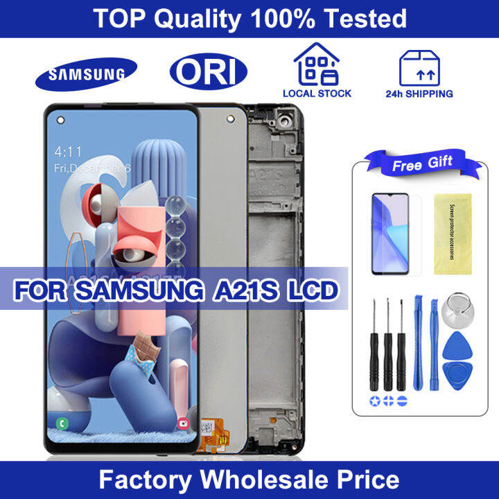 Original LCD With Frame For Samsung Galaxy A21s A217 SM-A217F/DS LCD Display Screen+Touch Screen ...