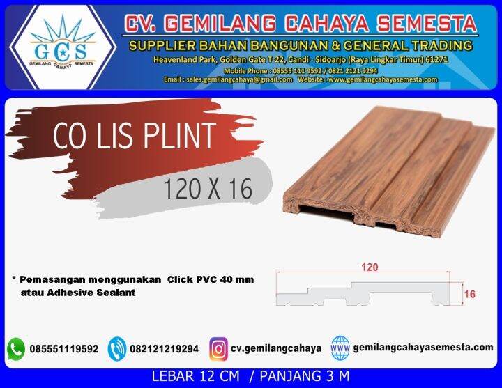 C.0 List Plint ( Click On ) Duma Panel ( 3 meter ) / List Lantai WPC ...