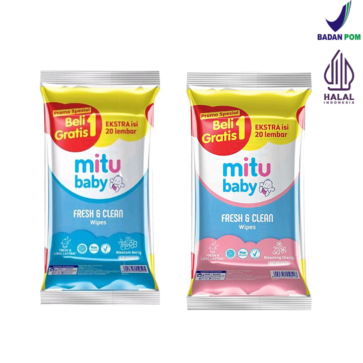 Mitu Baby Tisu Basah Fresh and Clean Wipes 50's Beli 1 Gratis 1 | Lazada Indonesia