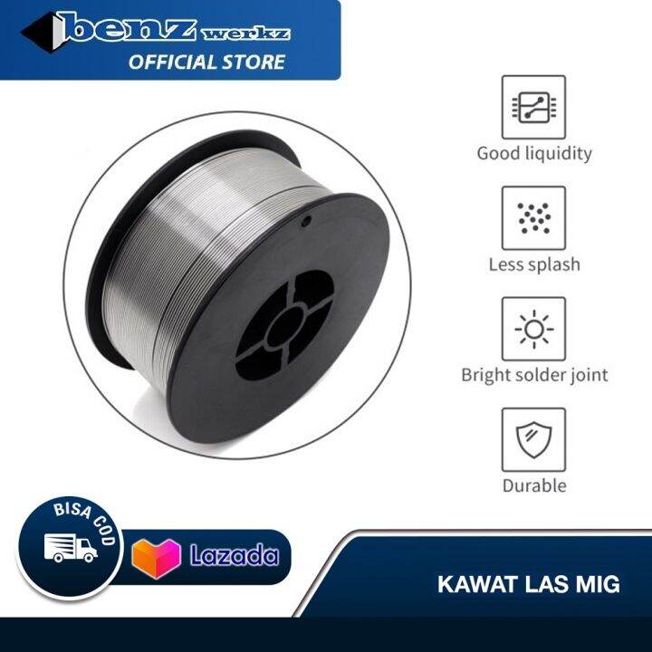 BENZ Kawat Las Mig Flux Core 0.8mm 1kg - kawat las mig 0.8mm 1kg / Mig inverter welding wire ...