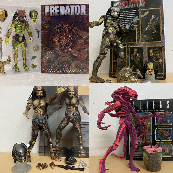 NECA Figure Lab Escape Fugitive Predator Gold Kenner Leader Clan Chief ...