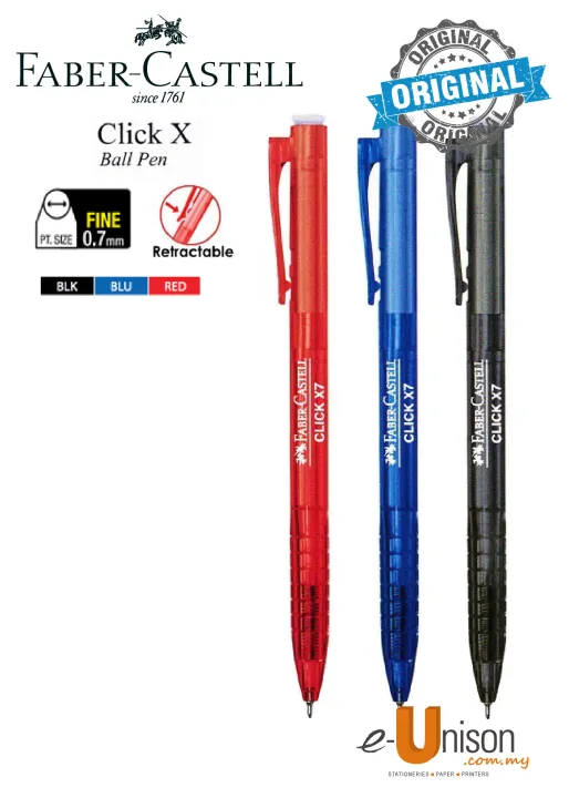 Faber-Castell Click X7 Retractable Ball Pen 0.7mm | Lazada