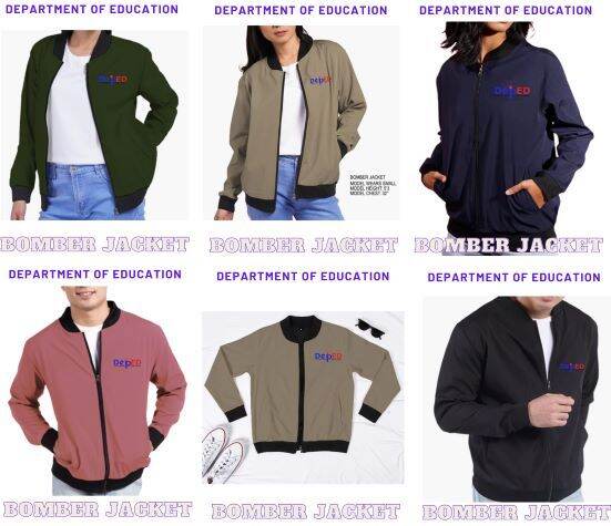 Teachers Unisex Bomber Jacket with DEPED Embroidery Unisex Trendy ...