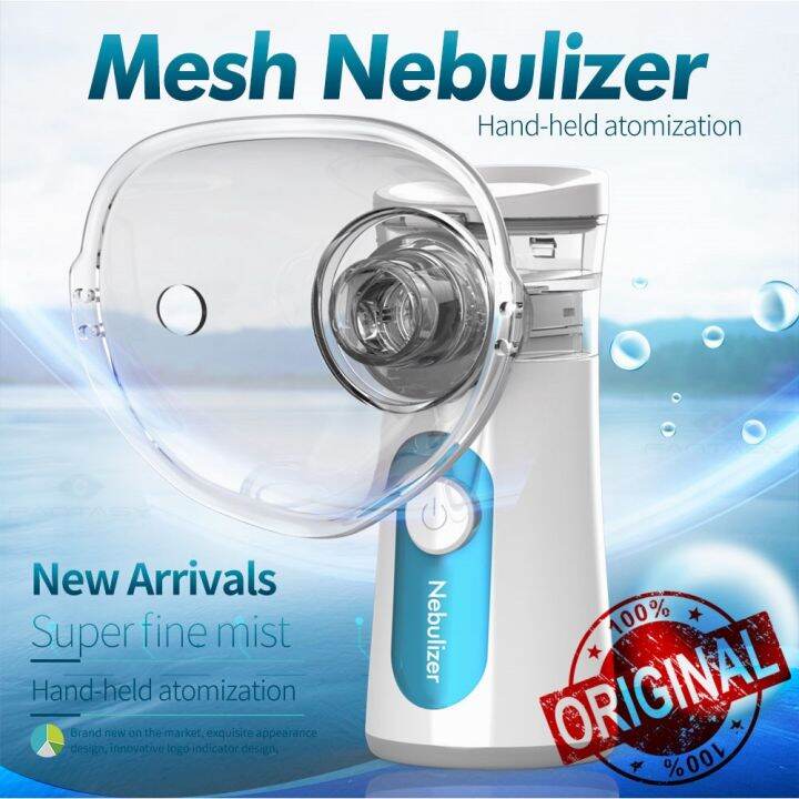 ♝ORIGINAL NEWEST Ultra-quiet Handheld Mesh Nebulizer Portable Coughing ...