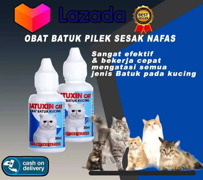 Obat Kucing Obat Batuk Kucing Obat Flu Kucing Batuk Pilek Bersin ...
