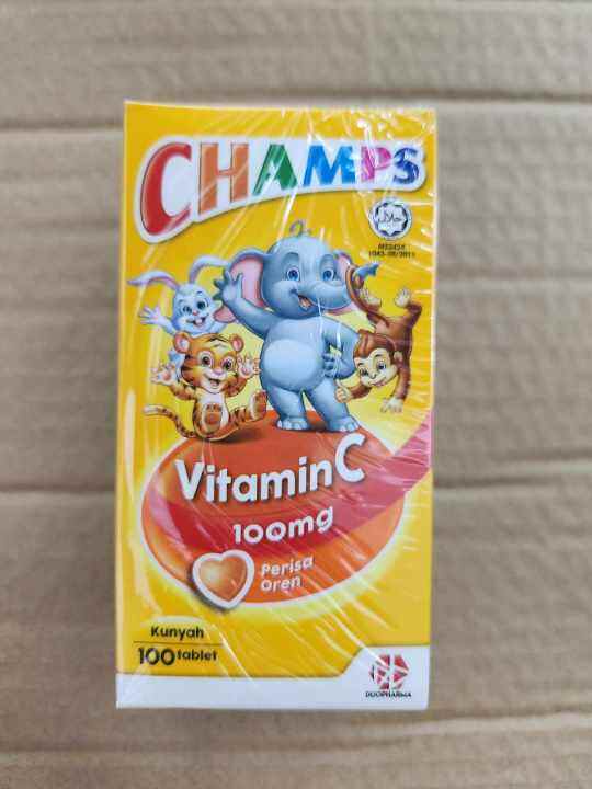 CHAMPS VITAMIN C 100MG TABS ORANGE 100S | Lazada