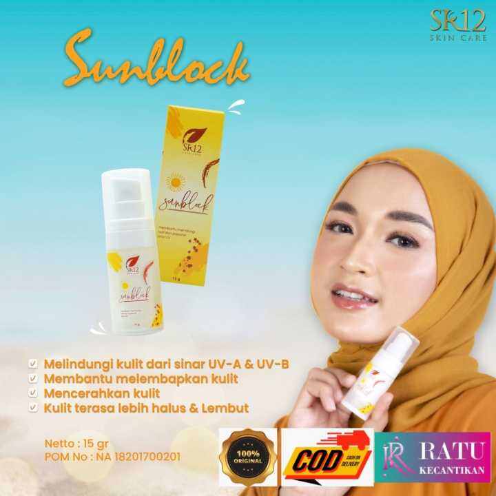 SUN BLOCK SR12 melindungi mencerahkan dan menjaga wajah selama ...