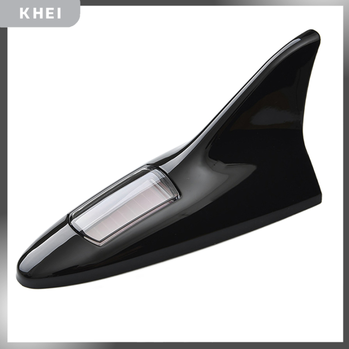 KHEI Universal LED Light Car Shark Fin Antenna with Solar Energy Auto ...