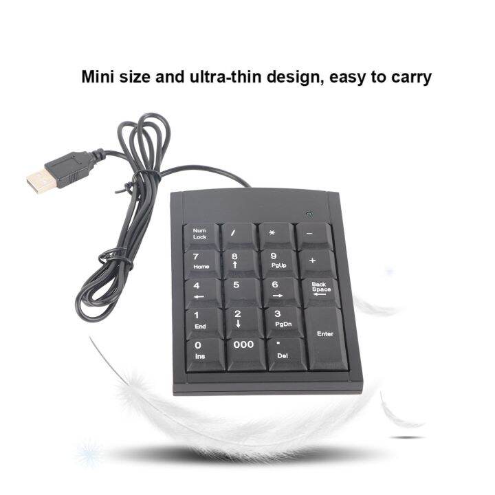USB numeric keypad Portable Mini Number Keyboard for Laptop Desktop ...